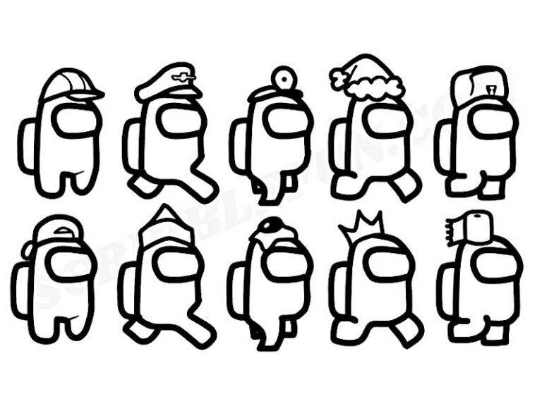 Among Us para Colorir : 30 desenhos para imprimir
