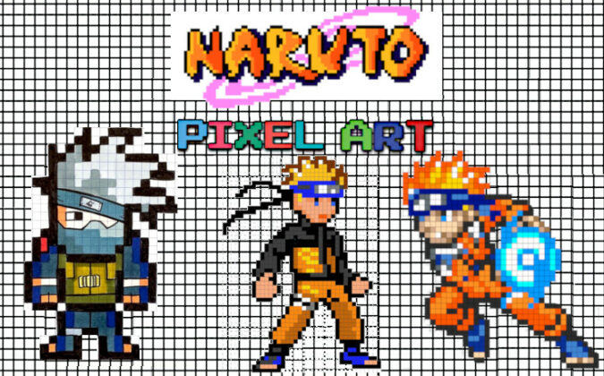 Naruto Pixel Art : 40 desenhos para imprimir