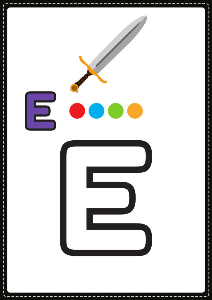 Letra E para Colorir : 15 imagens para imprimir gratuitamente