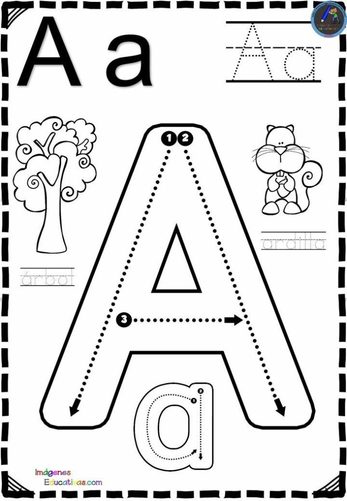 Letra A para Colorir : 15 imagens para imprimir gratuitamente