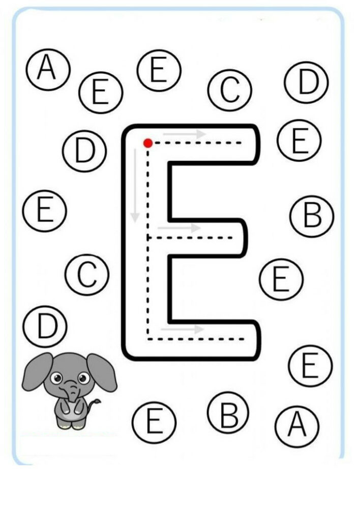 Letra E para Colorir : 15 imagens para imprimir gratuitamente