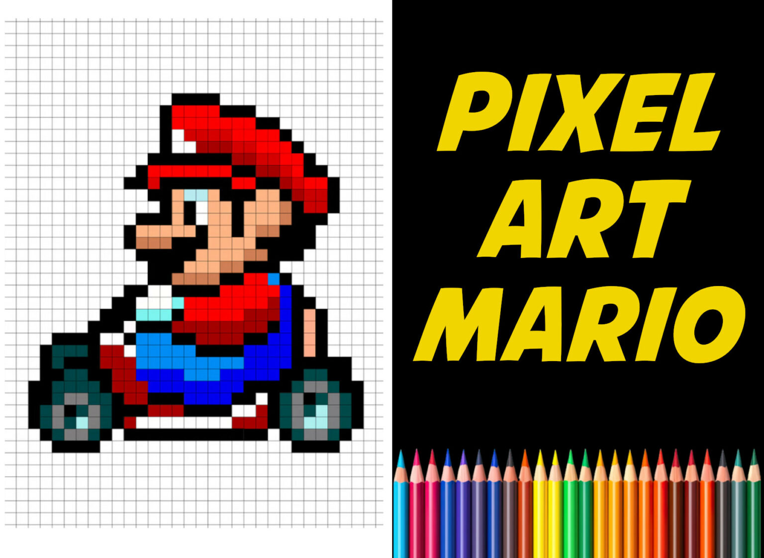 Mario Pixel Art : 30 desenhos para imprimir