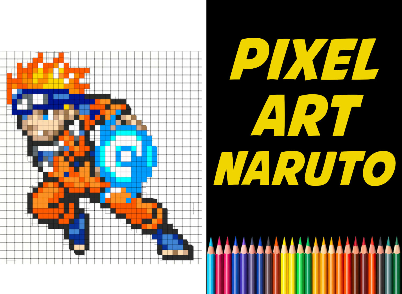 Naruto Pixel Art : 40 desenhos para imprimir